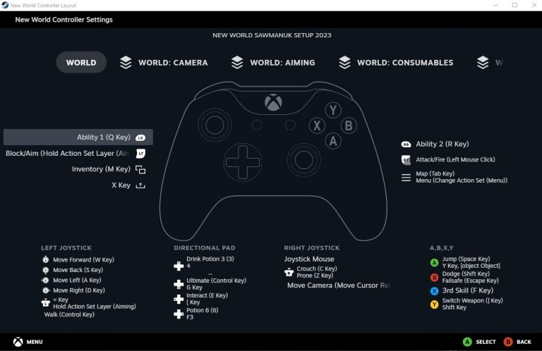 New World Controller Setup - DOG WATER GAMING